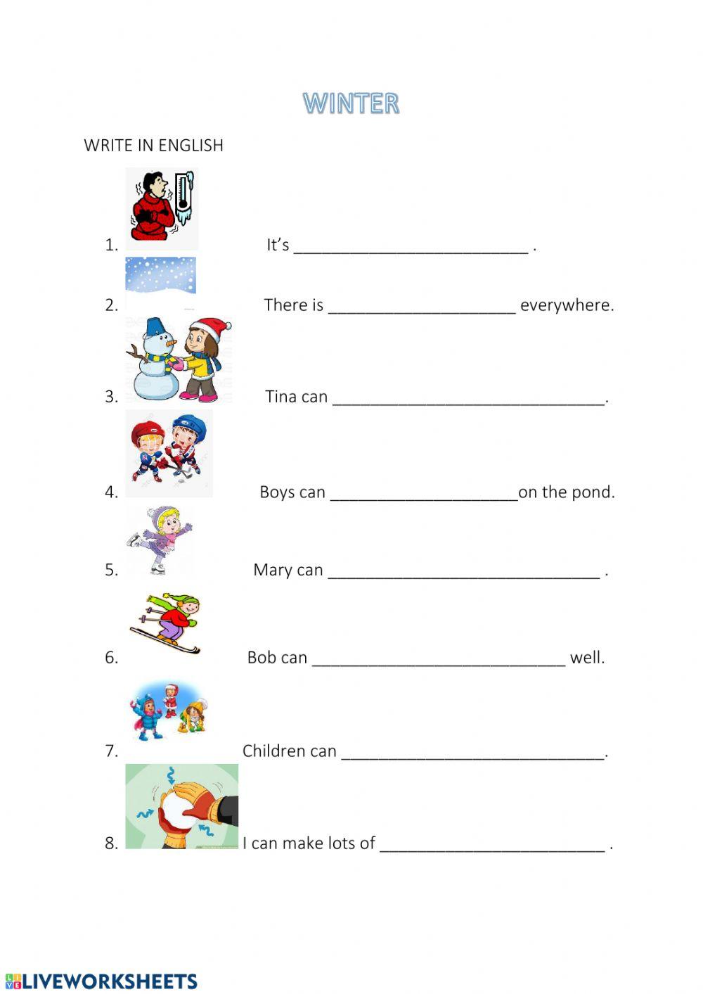 WINTER online pdf activity | Live Worksheets