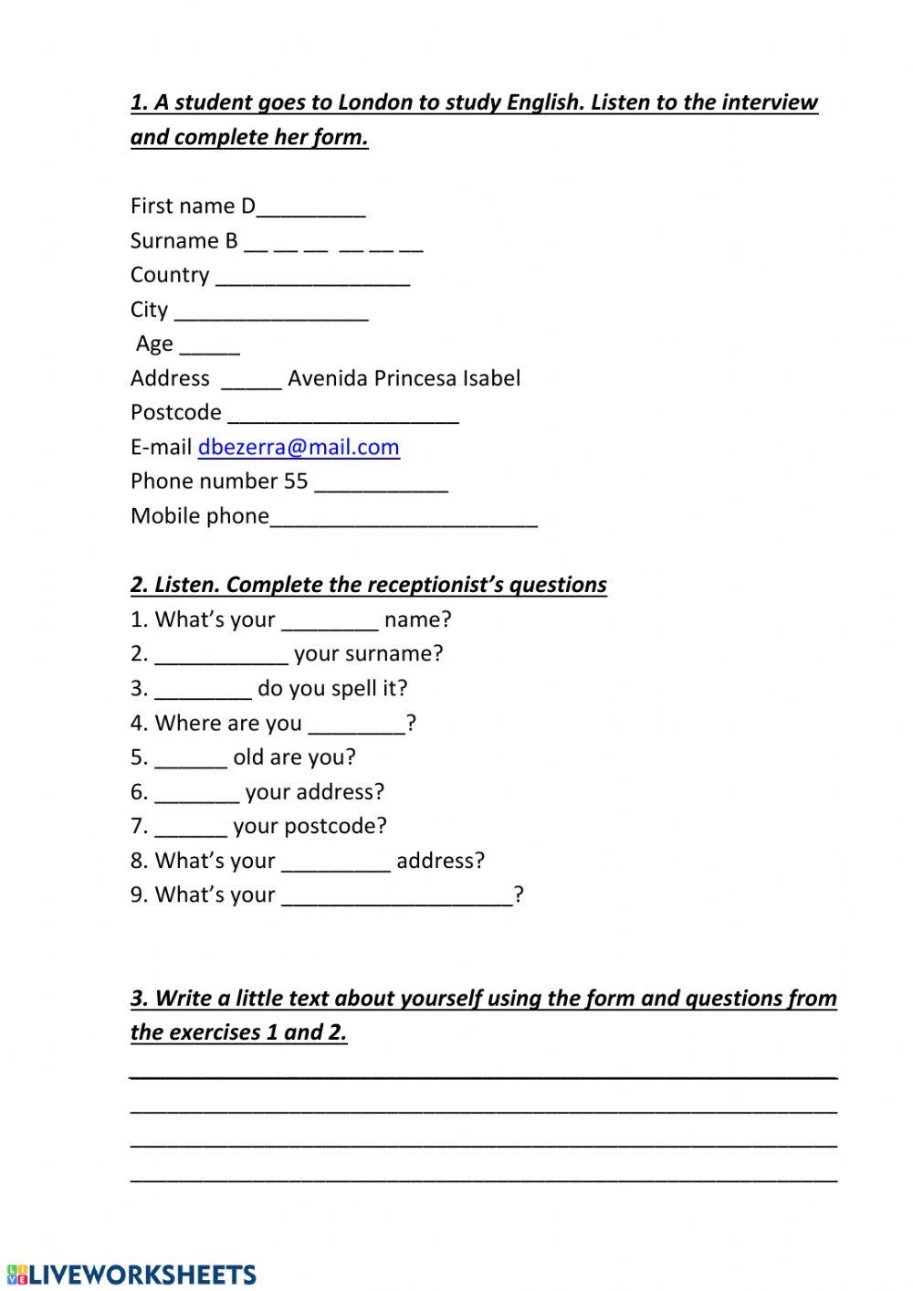 Practice online worksheet | Live Worksheets