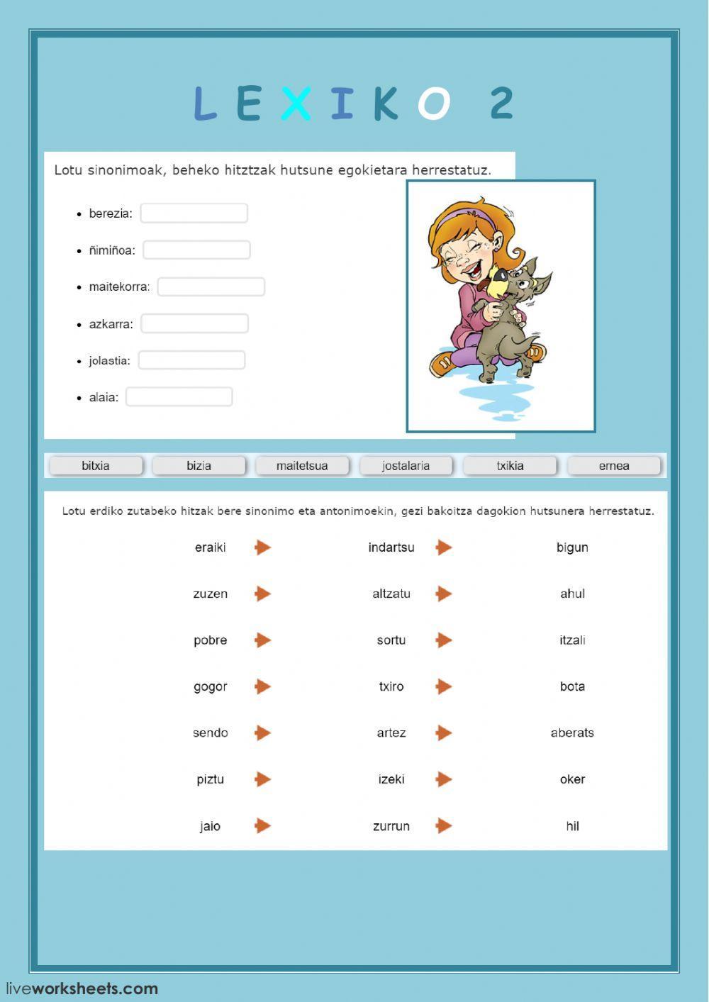 50768 | Lexiko 2 | garaitz | LiveWorksheets