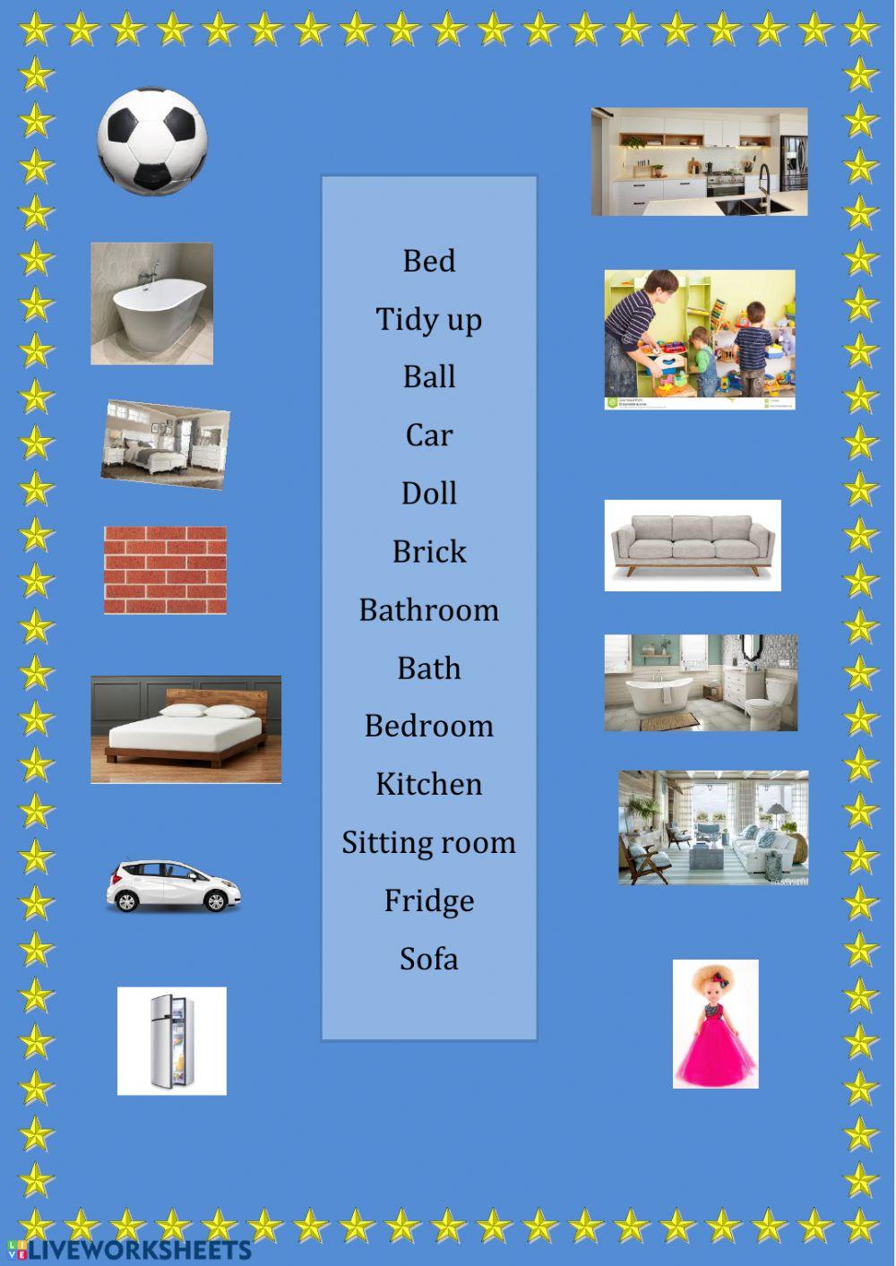 Tidy up! | Free Interactive Worksheets | 51119