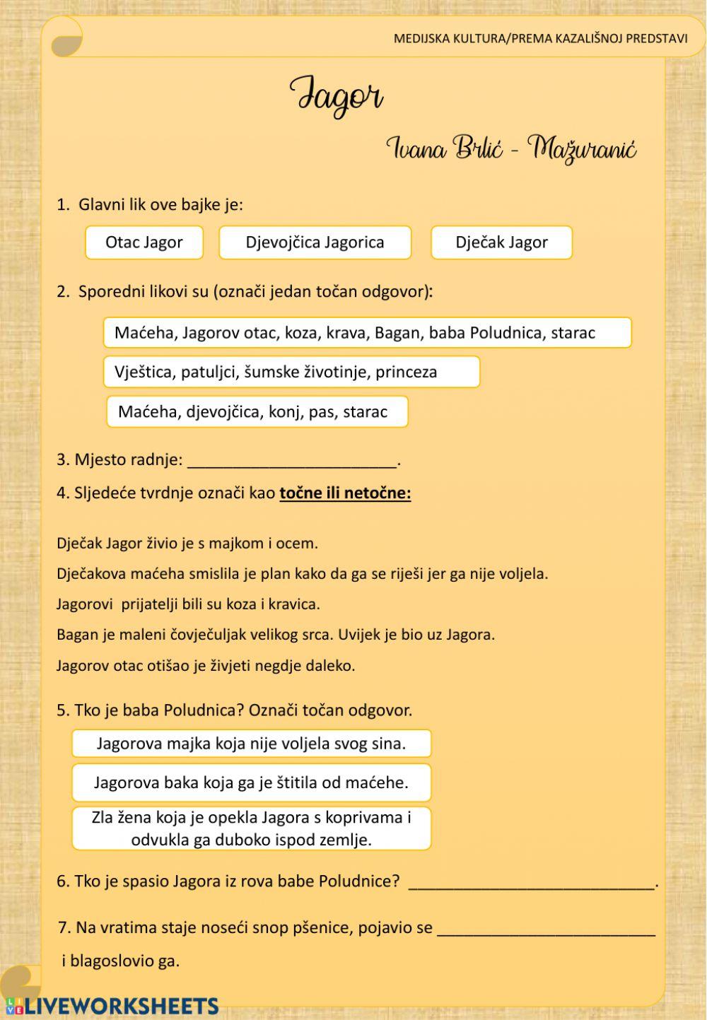 Jagor, I.B.M. 51614 | idazs | Live Worksheets