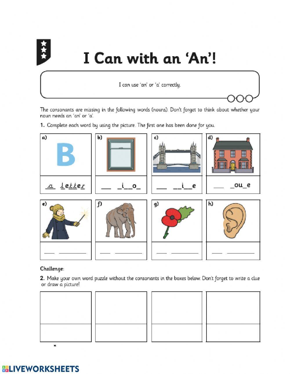 Articles online worksheet | Live Worksheets