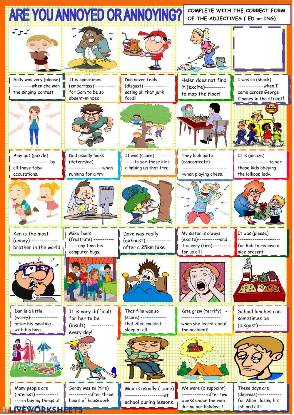 Participle adjective (-ing-ed) 5393643 | Danna Melissa