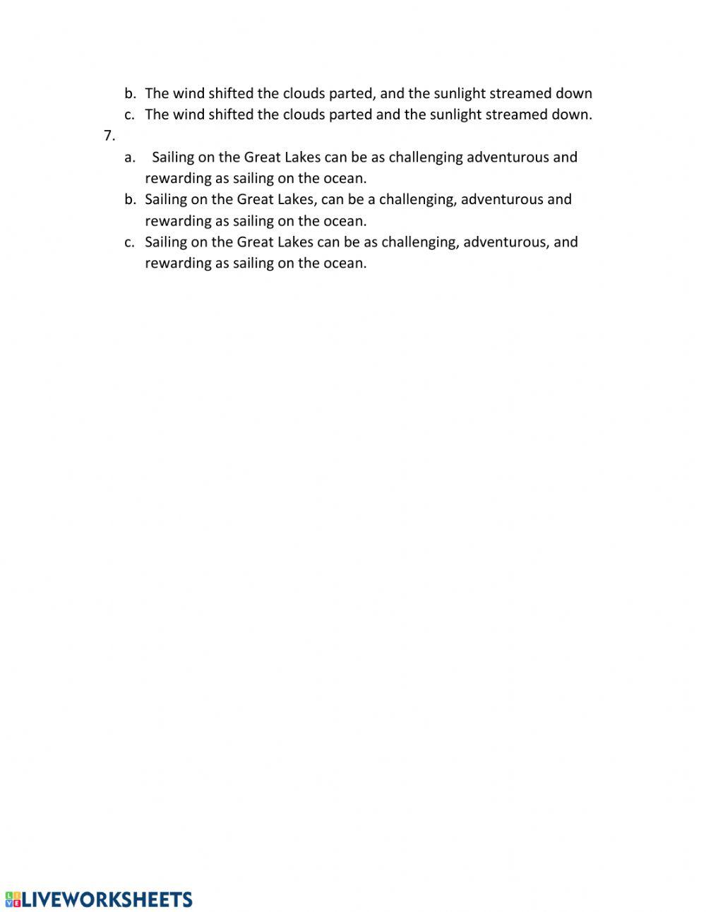 52294 | Missing Commas | Loraine Hall | LiveWorksheets