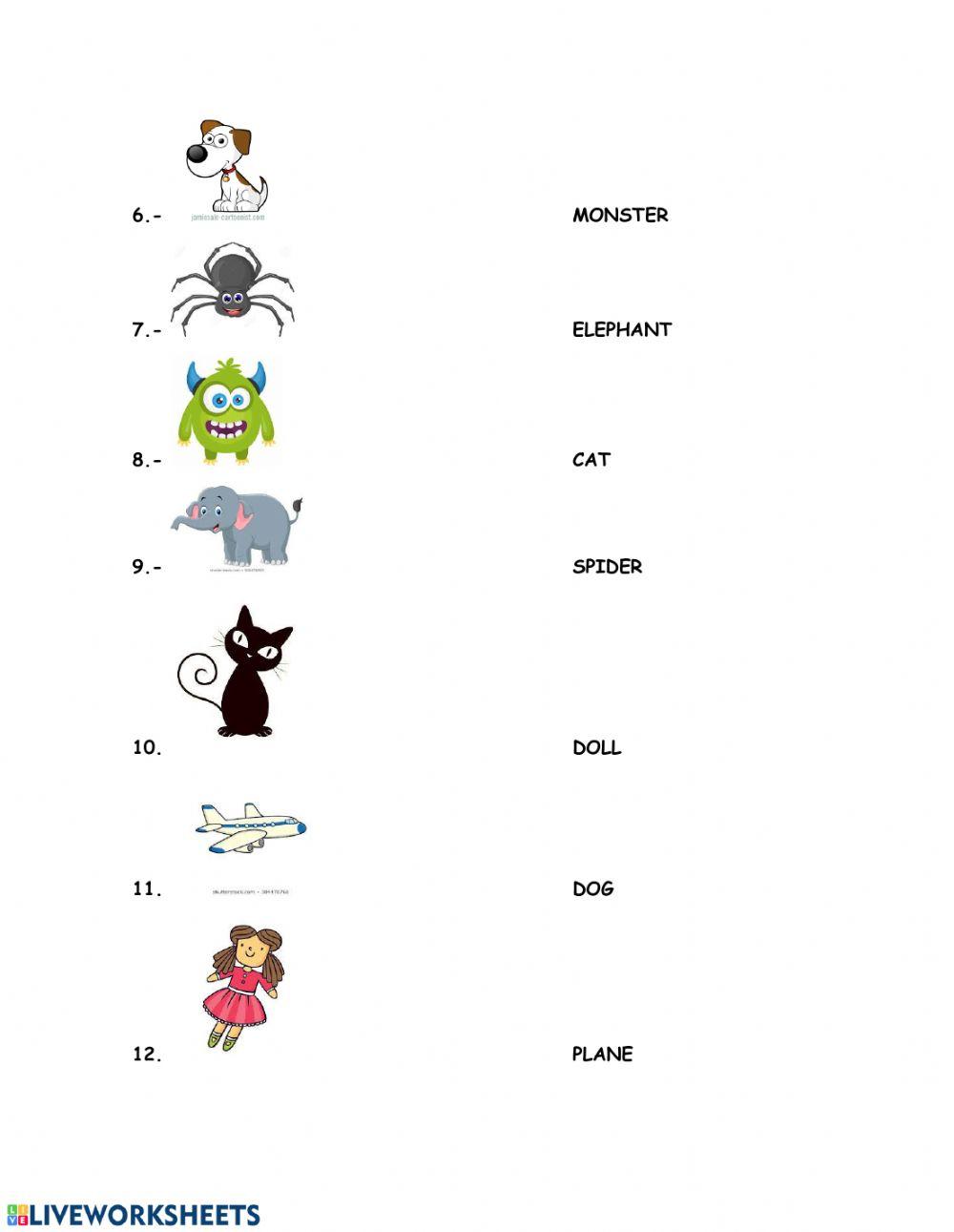 Pets and toys worksheet | Live Worksheets