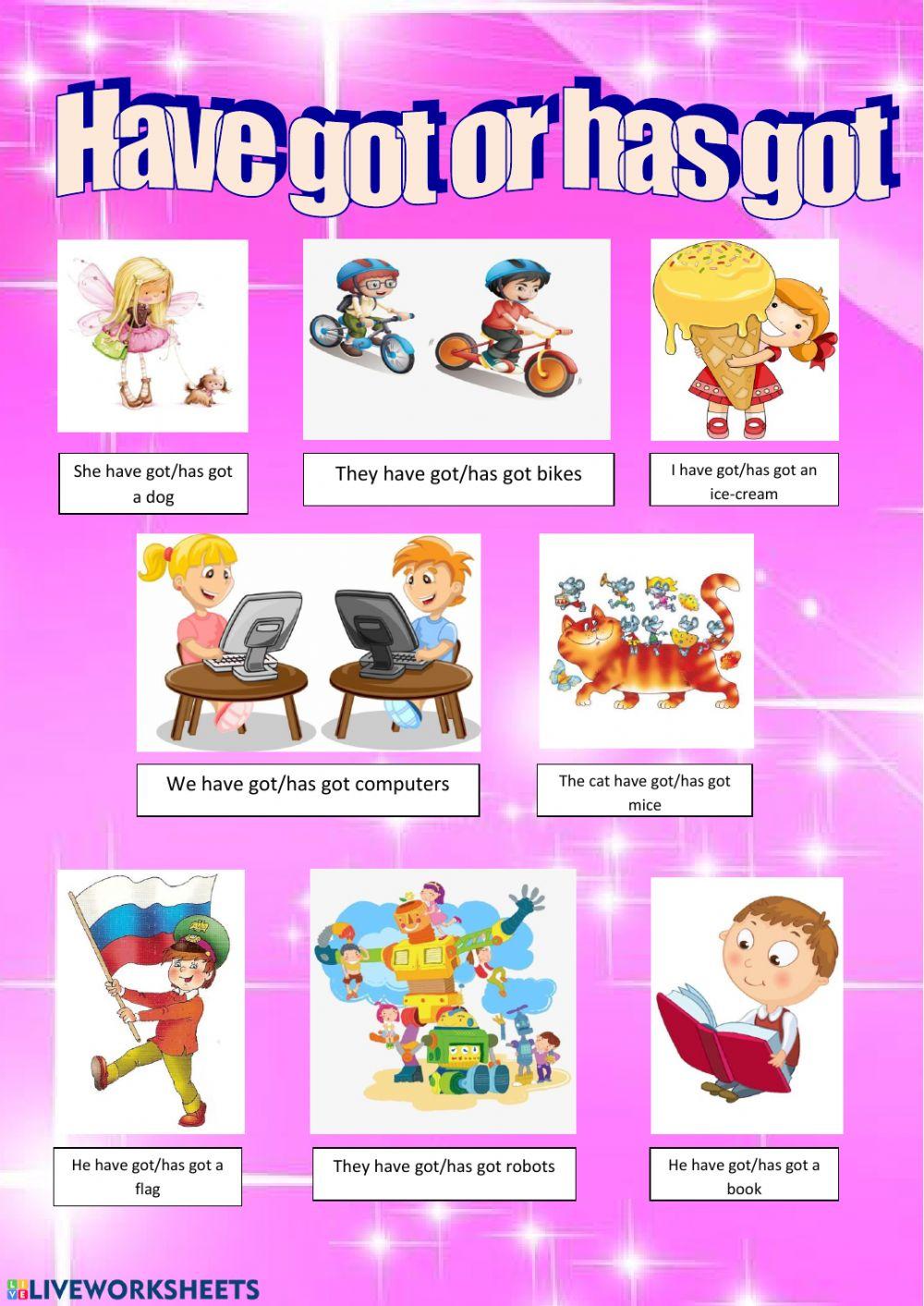 Have got or has got activity | Live Worksheets