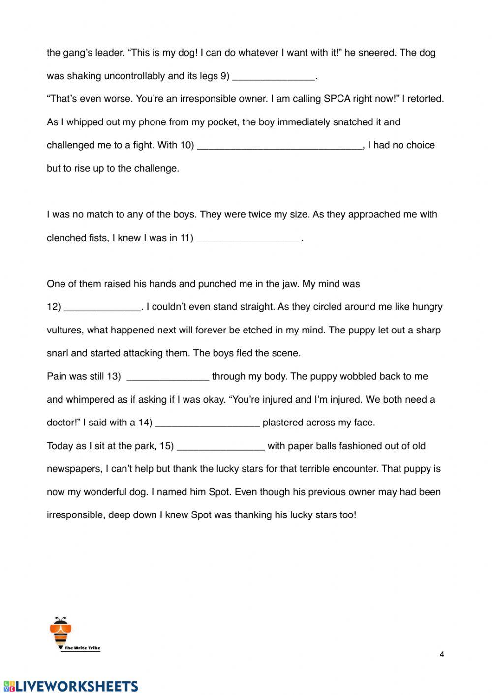 Week 4 p3-4 worksheet | Live Worksheets