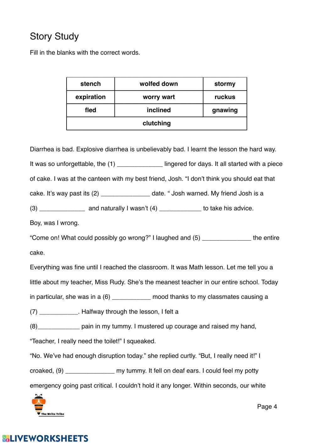Week 1 p3-4 worksheet | Live Worksheets