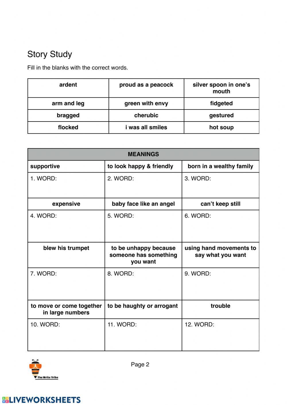 Week 6 p3-4 worksheet | Live Worksheets