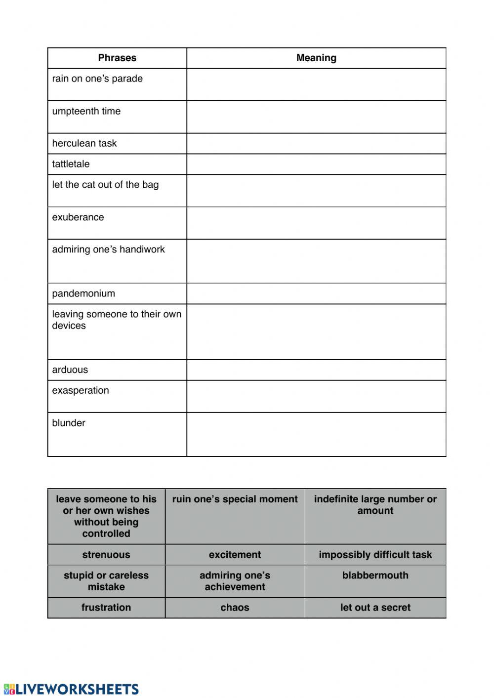 Week 13 P5-6 Online Revision worksheet | Live Worksheets