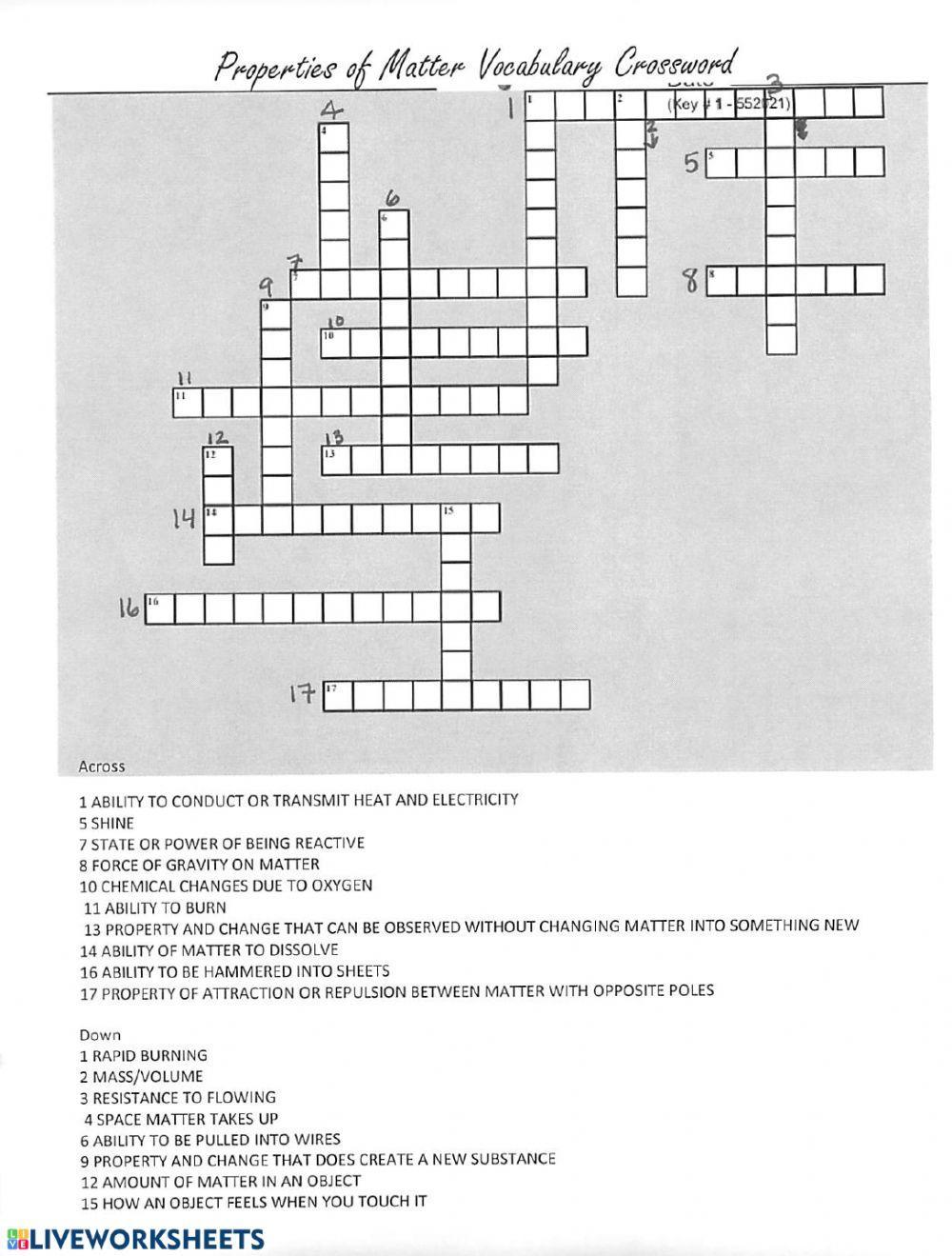 Properties Of Matter Worksheet Live Worksheets properties-of-matter-worksheet-live-worksheets