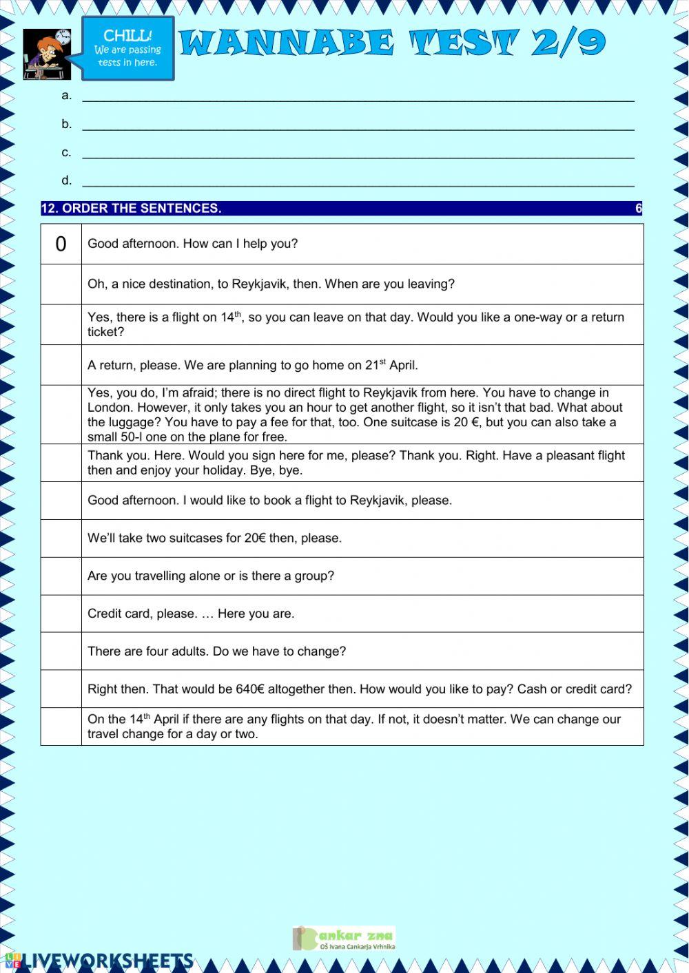 Wannabe Test 2 5400735 | Barbara Jan | Live Worksheets