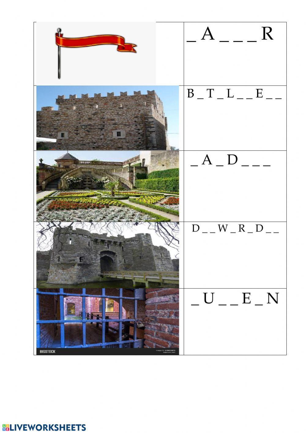 Castles and Fortresses 2 worksheet | Live Worksheets