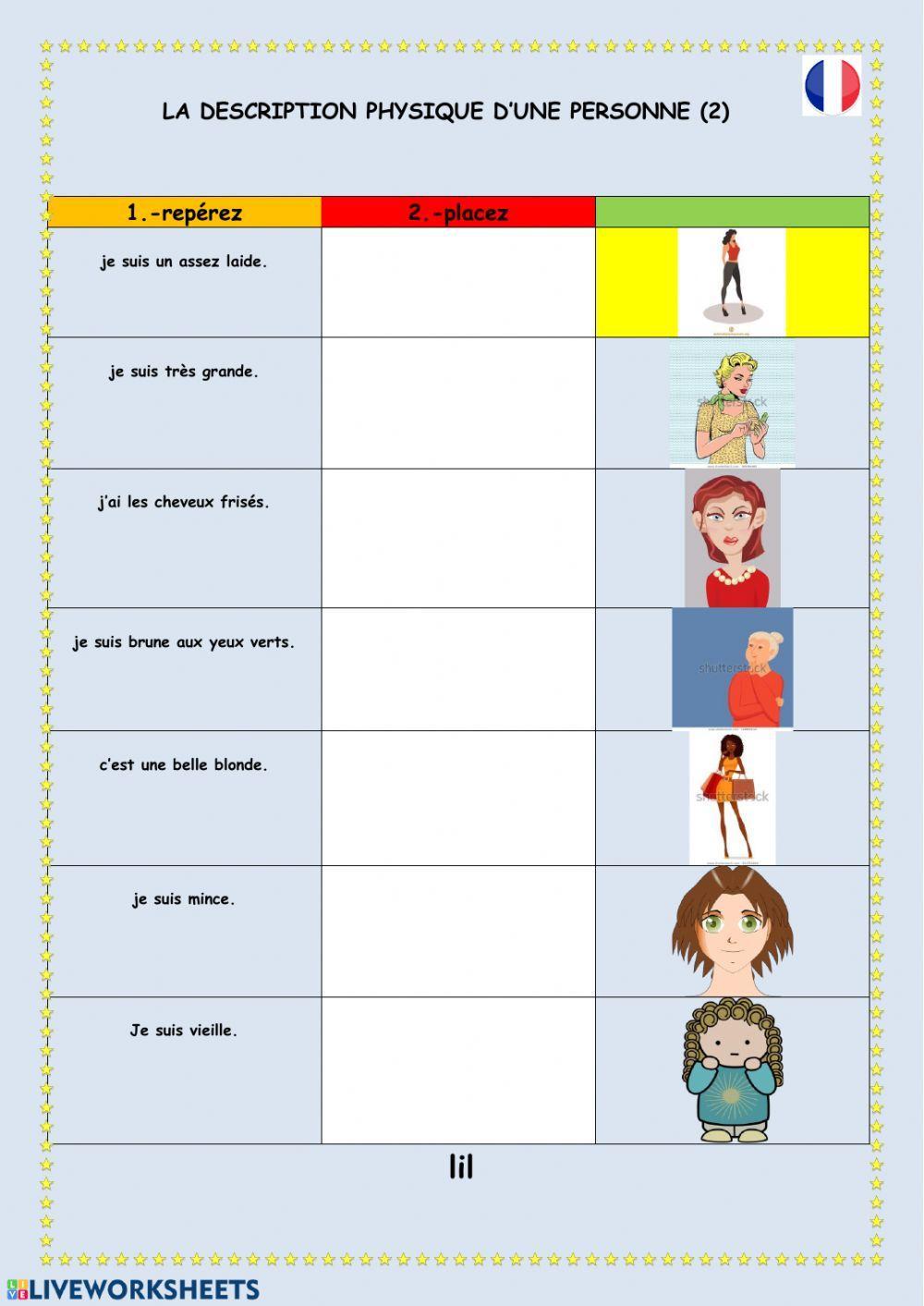 Description phy… | Free Interactive Worksheets | 57229