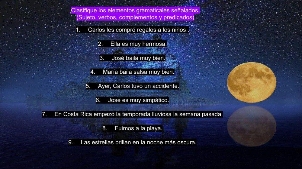 Gramática octavo tipos de oraciones worksheet | Live Worksheets