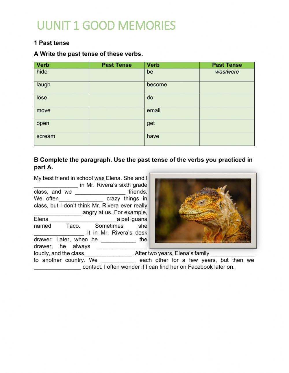 6092941 | Level 2 Unit 1 Good Memories