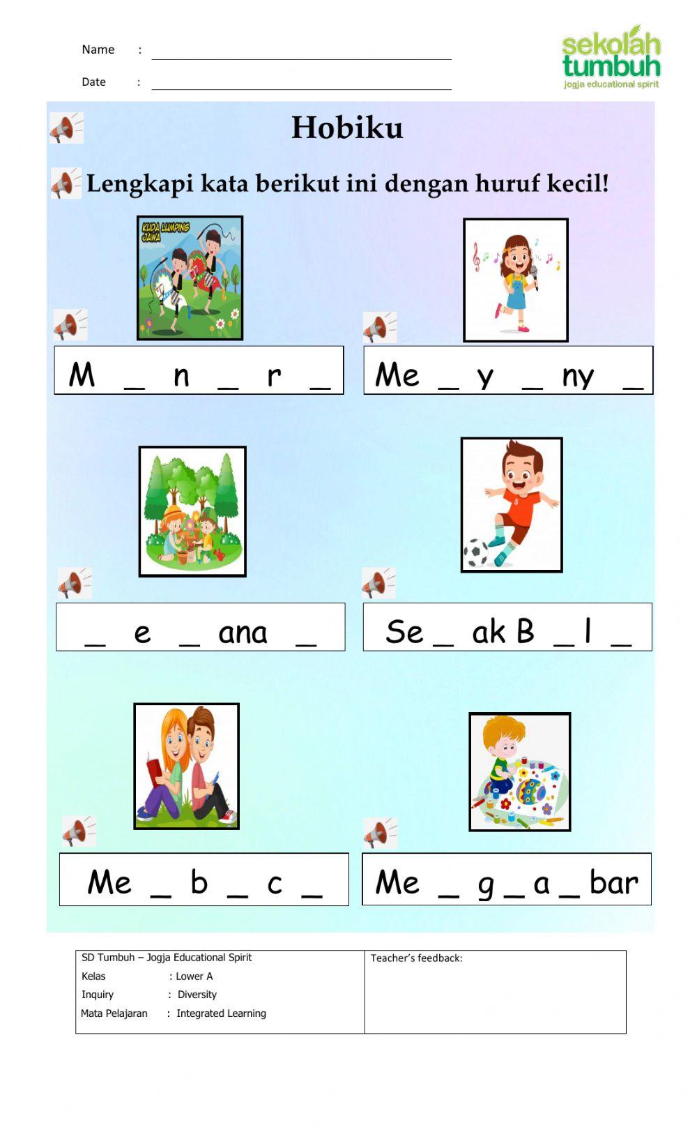 393962 | Pengenalan hobi dan anggota tubuh (b)