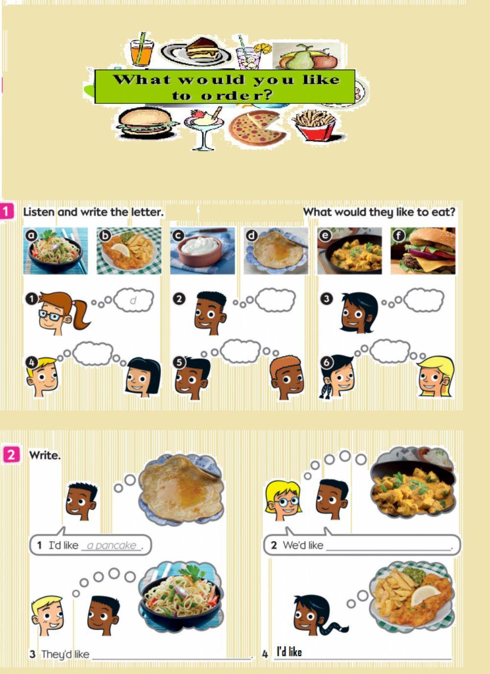 What would you like to order? online exercise for | Live Worksheets