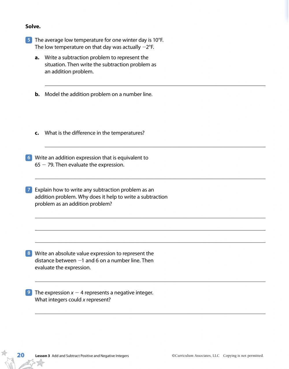 Lesson 3 Word Problems online exercise for | Live Worksheets