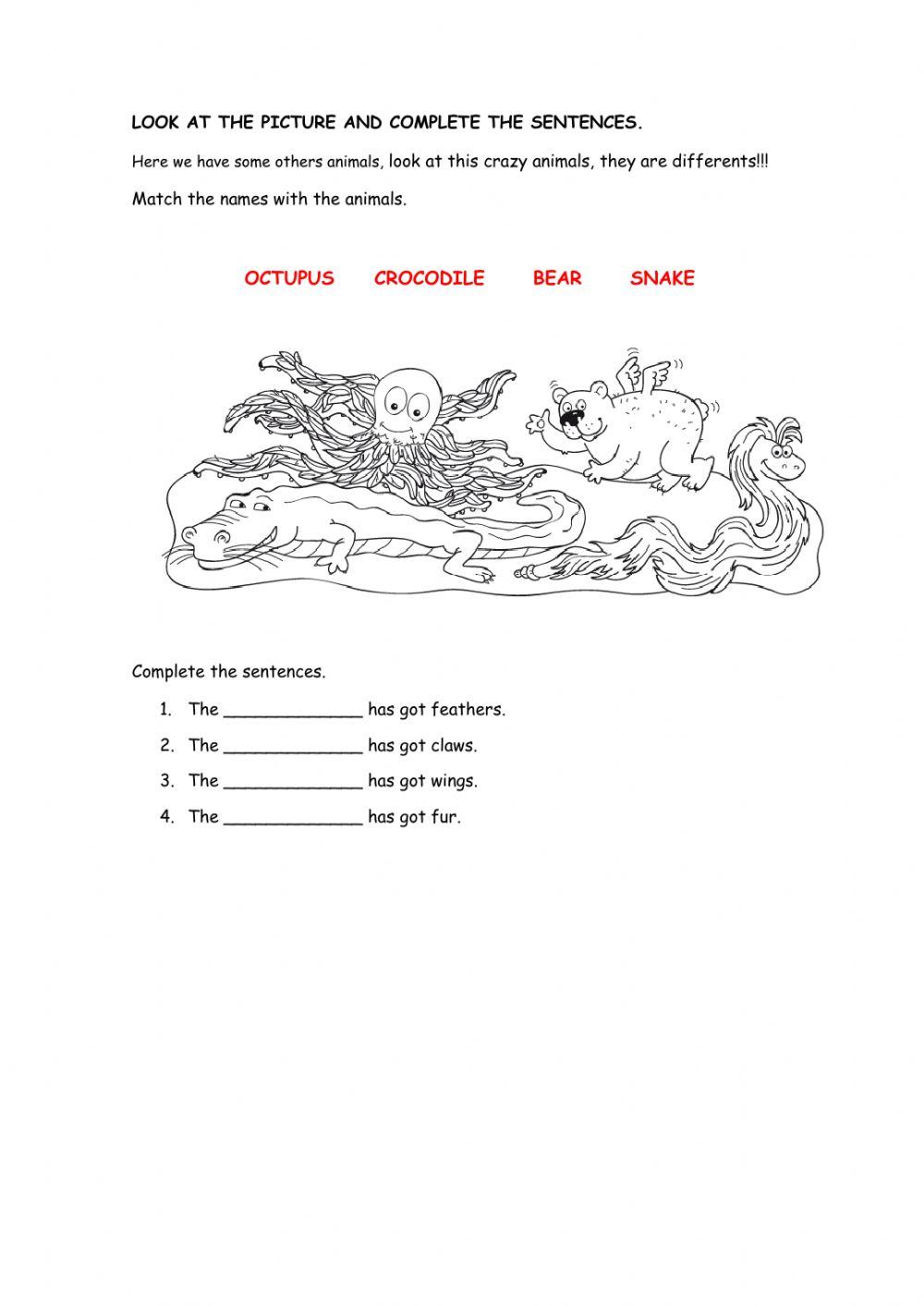 Animals online exercise for 3rd/4th grade | Live Worksheets