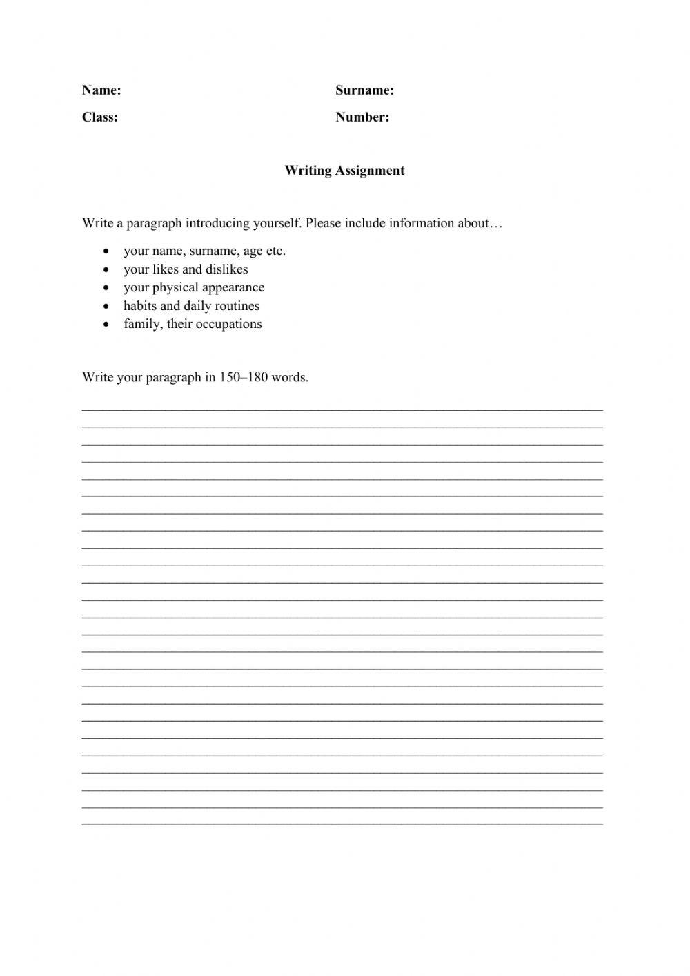 İntroducing yourself interactive worksheet for Elementary | Live Worksheets