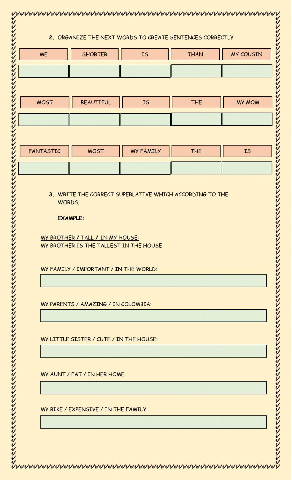 Comparatives online exercise for Grade 3 | Live Worksheets