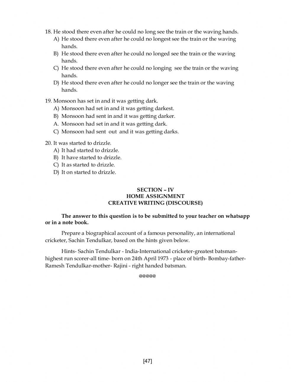 Class-10(work sheet710) worksheet | Live Worksheets