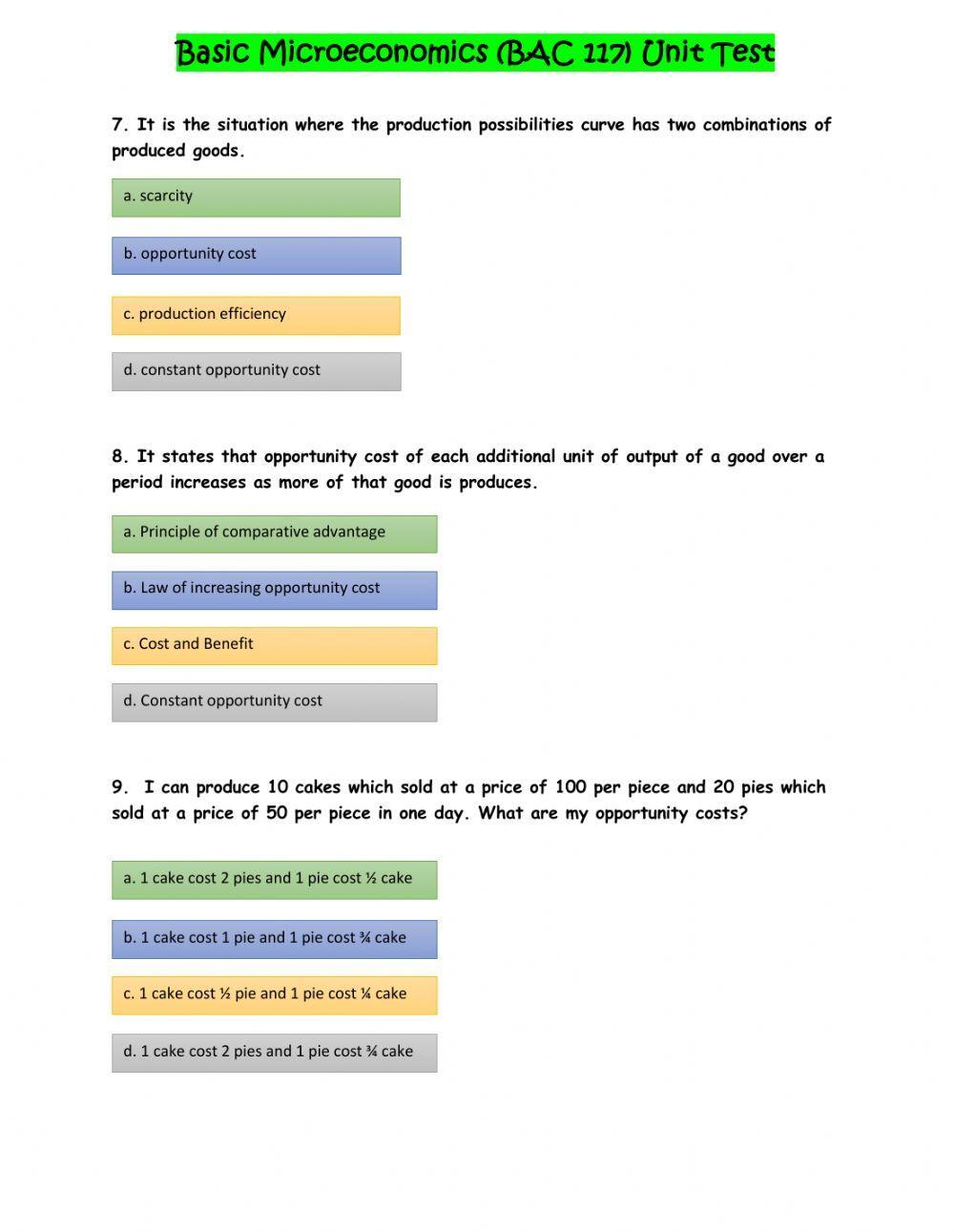 Unit 1 : basic … | Free Interactive Worksheets | 412283