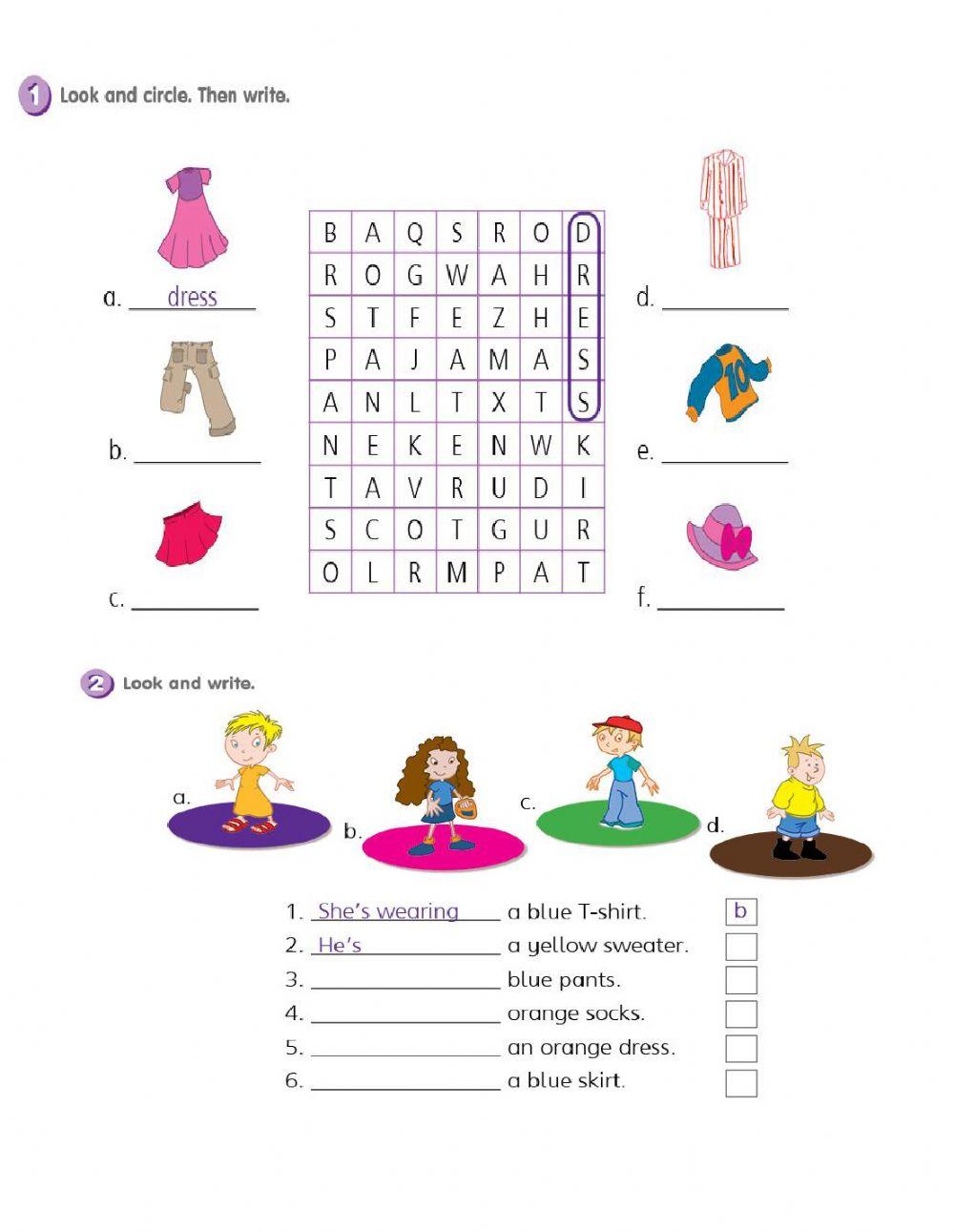 413031 | Clothes | Jenifer Navas | LiveWorksheets