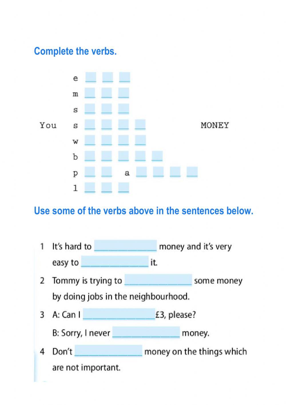 Money online activity for Grade 8 | Live Worksheets