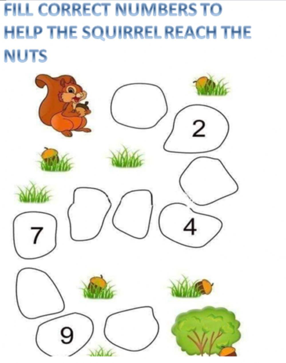 Fill correct numbers worksheet | Live Worksheets