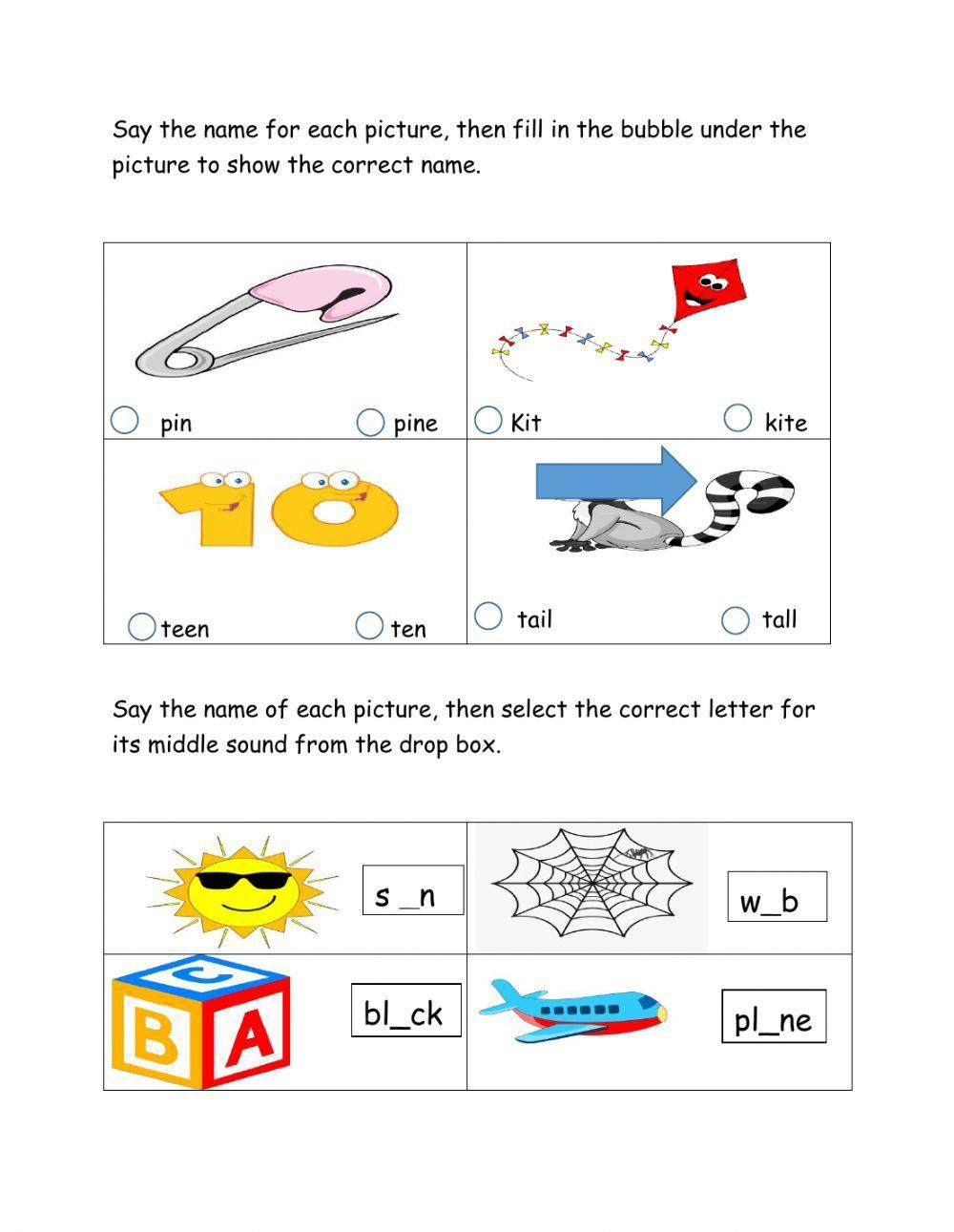 Phonics | Free Interactive Worksheets | 415921