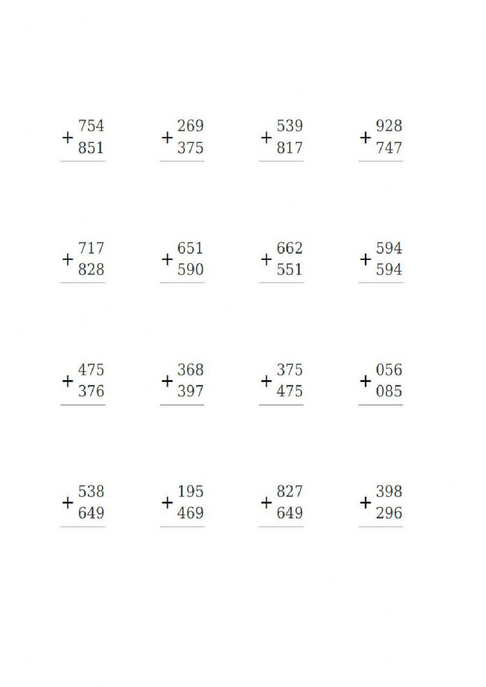 Aritmetika ariketak worksheet | Live Worksheets
