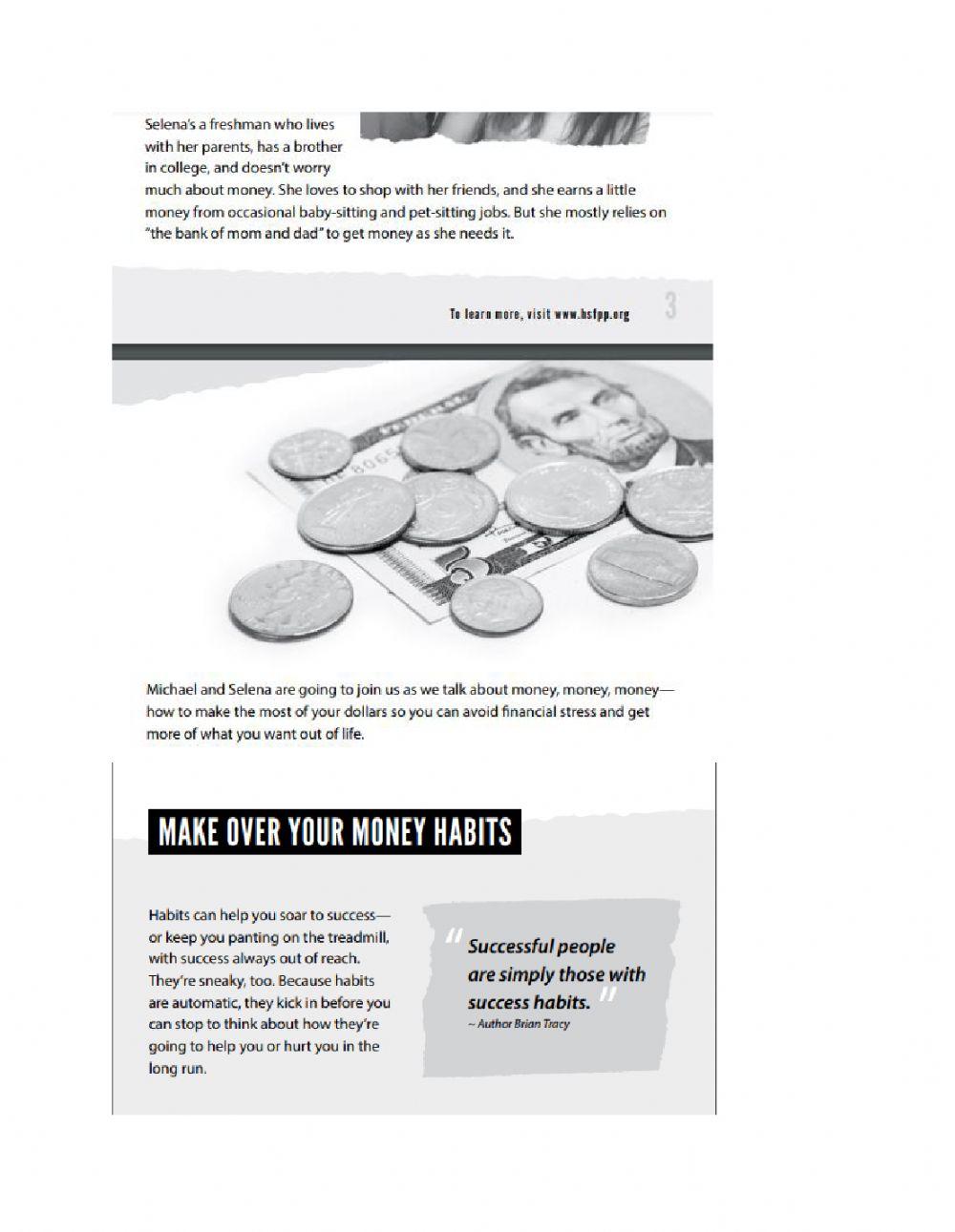 My Money Habits online exercise for | Live Worksheets