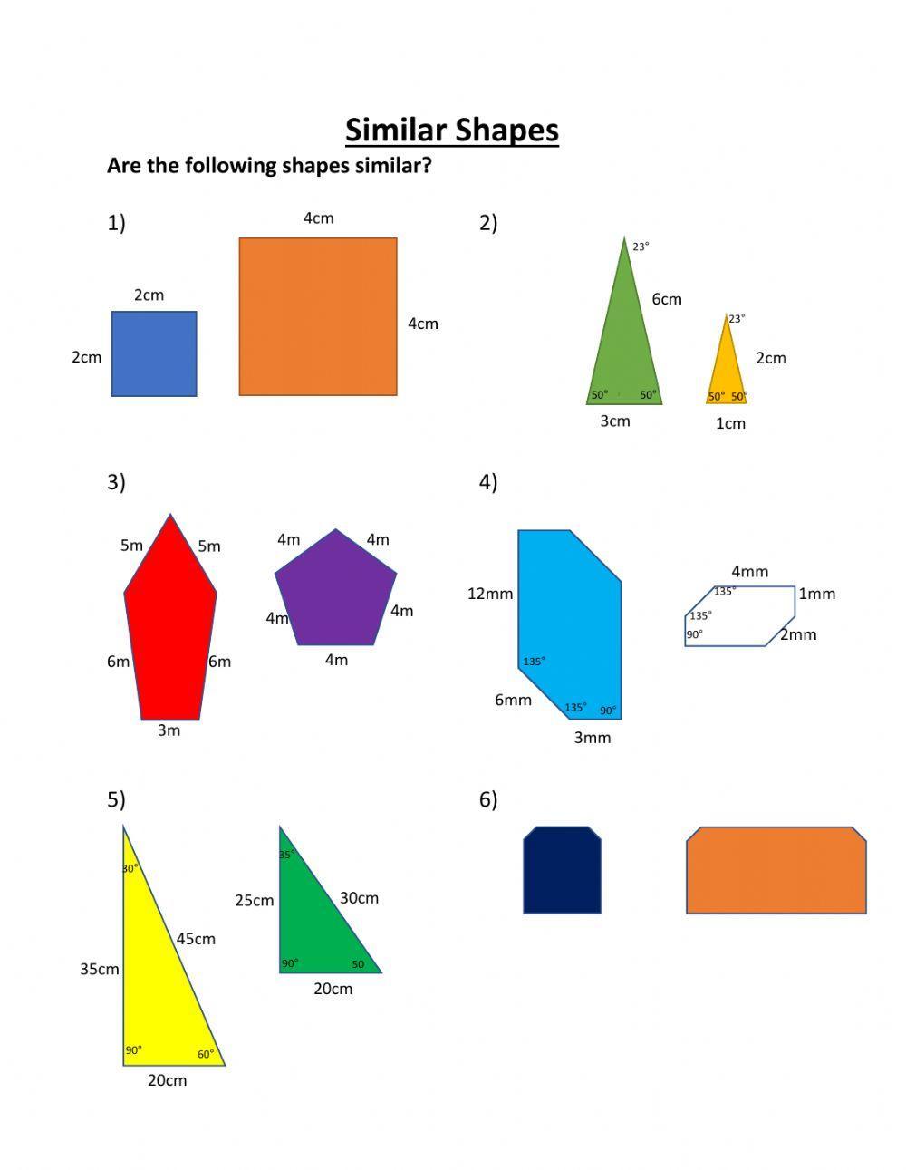 Similar Shapes Worksheet Live Worksheets similar-shapes-worksheet-live-worksheets