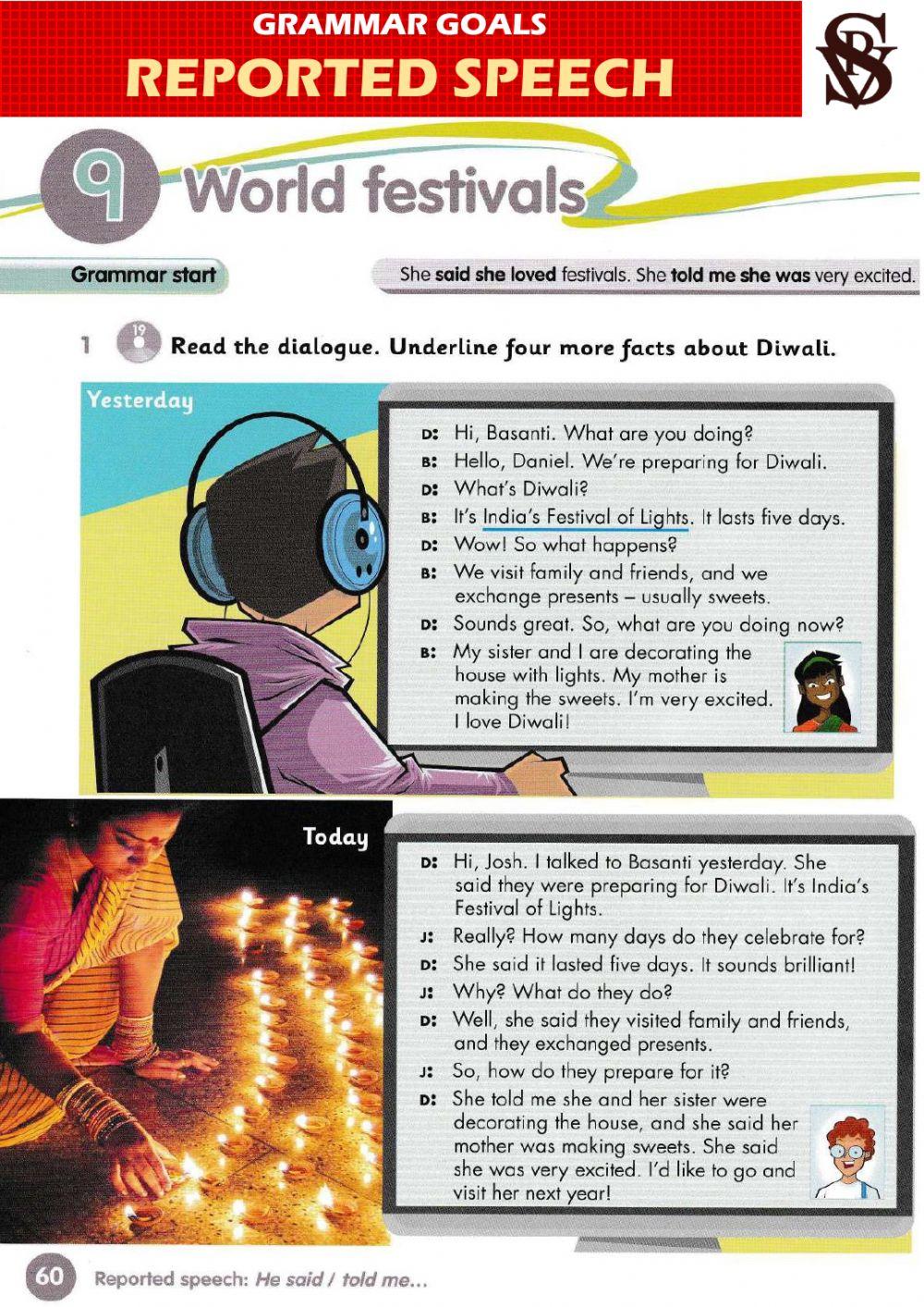 REPORTED SPEECH 6130027 | STEVE_STEVE | Live Worksheets