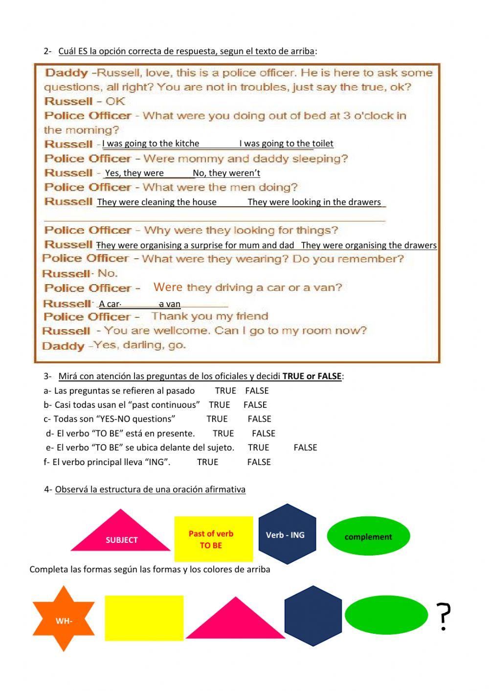 Past continuous… | Free Interactive Worksheets | 6130452
