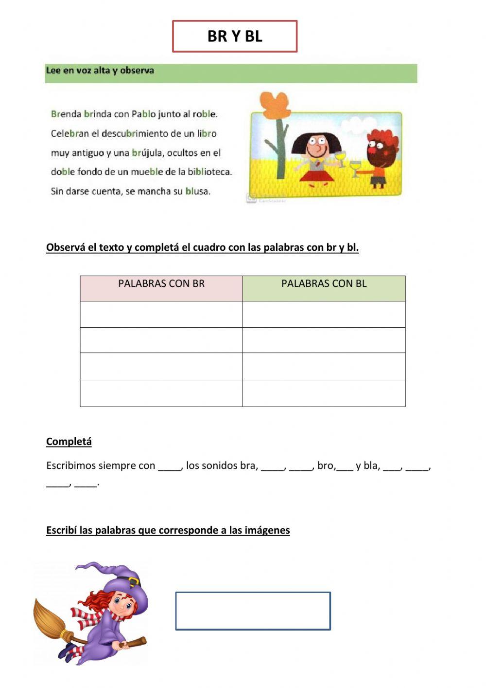 Br y bl activity | Live Worksheets