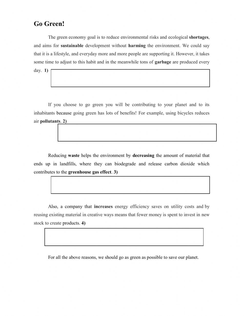 417159 | Go green | Barbarasofia23 | LiveWorksheets