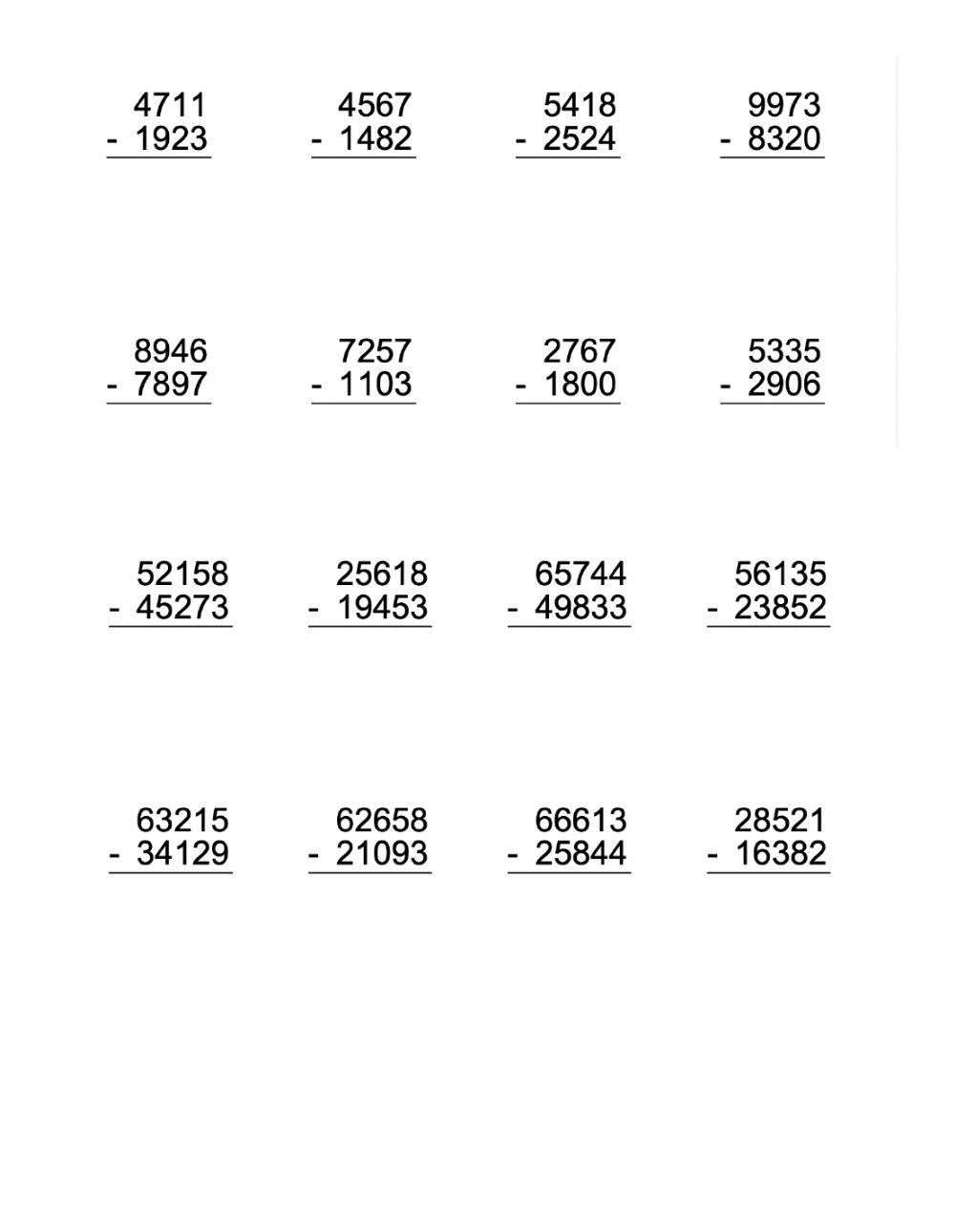 Grade 4 Worksheet 2-4 worksheet | Live Worksheets