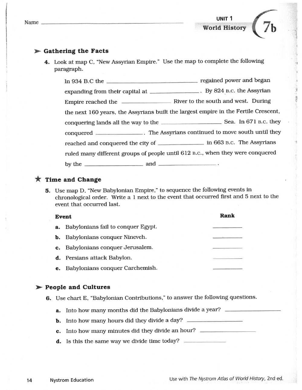 Atlas 7a b online exercise for | Live Worksheets