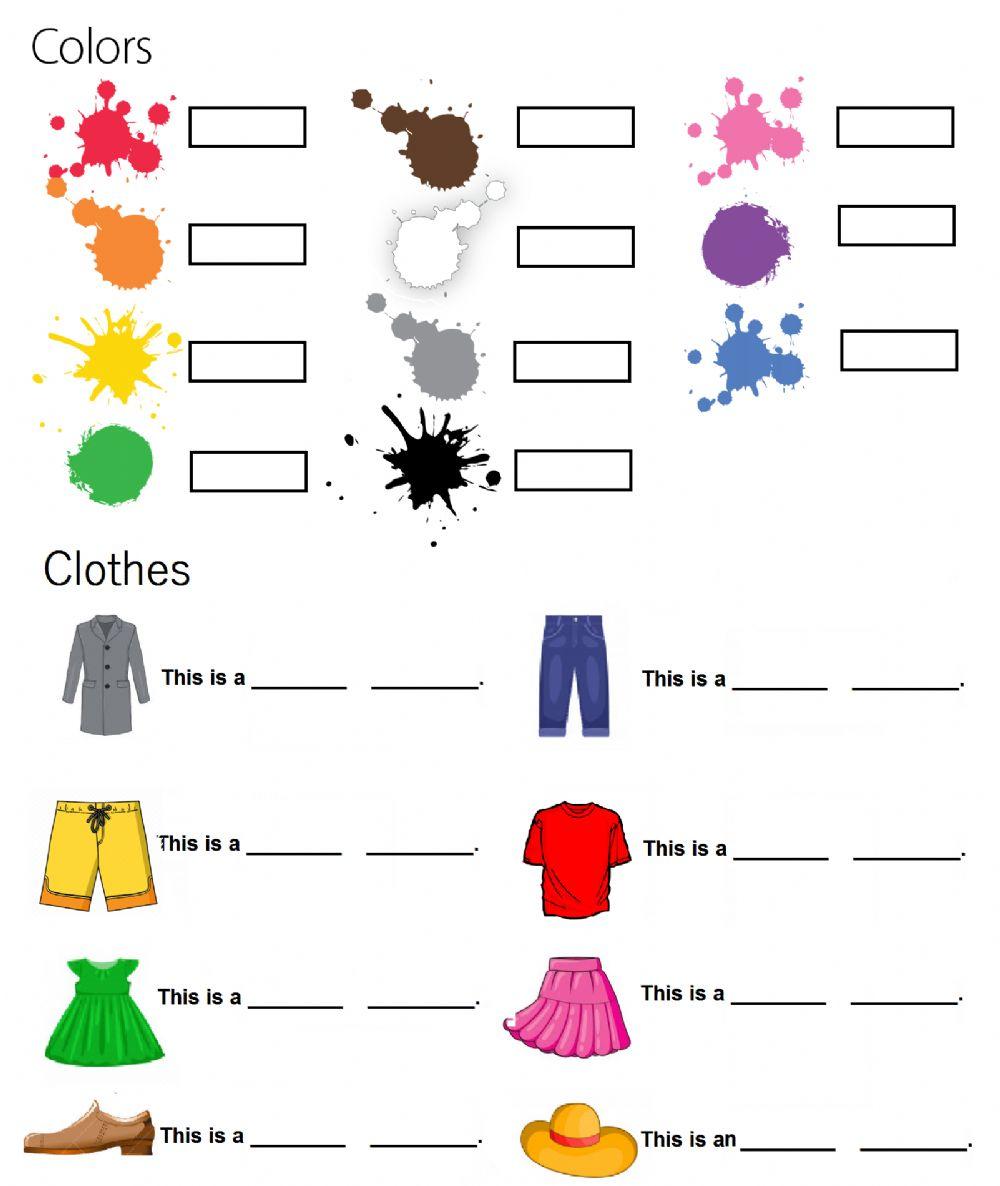 Clothes online exercise for Grade 3 | Live Worksheets