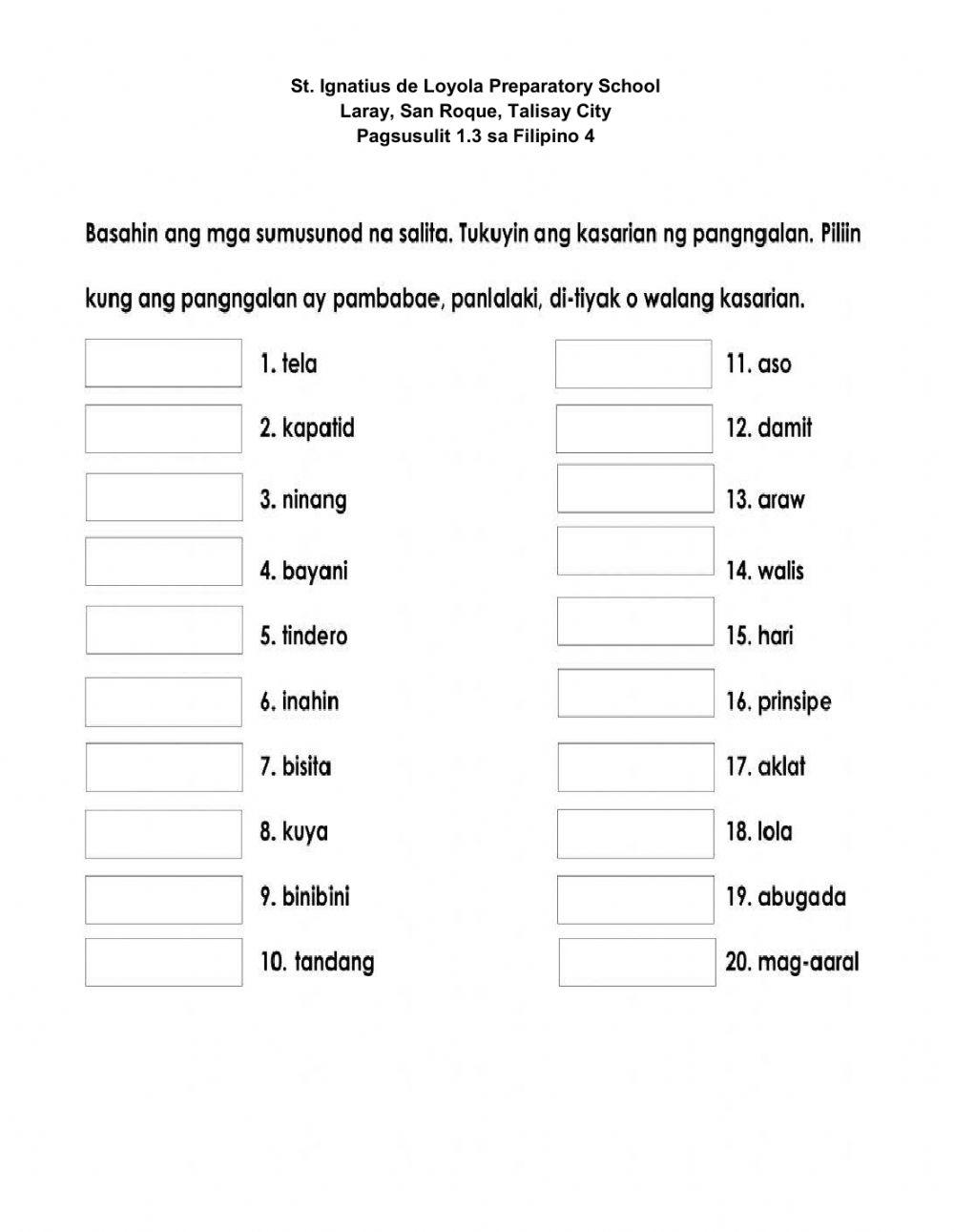 Kasarian Ng Pangngalan Interactive Worksheet Images kasarian-ng-pangngalan-interactive-worksheet-images