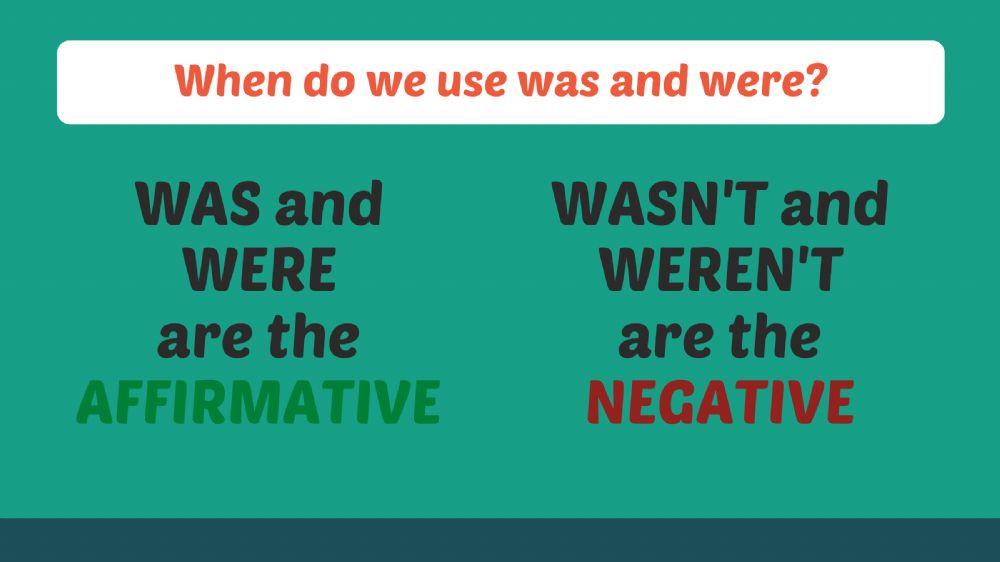 Was or were? - Simple Past worksheet | Live Worksheets