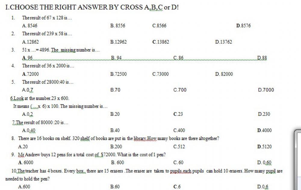 Division activity for six | Live Worksheets