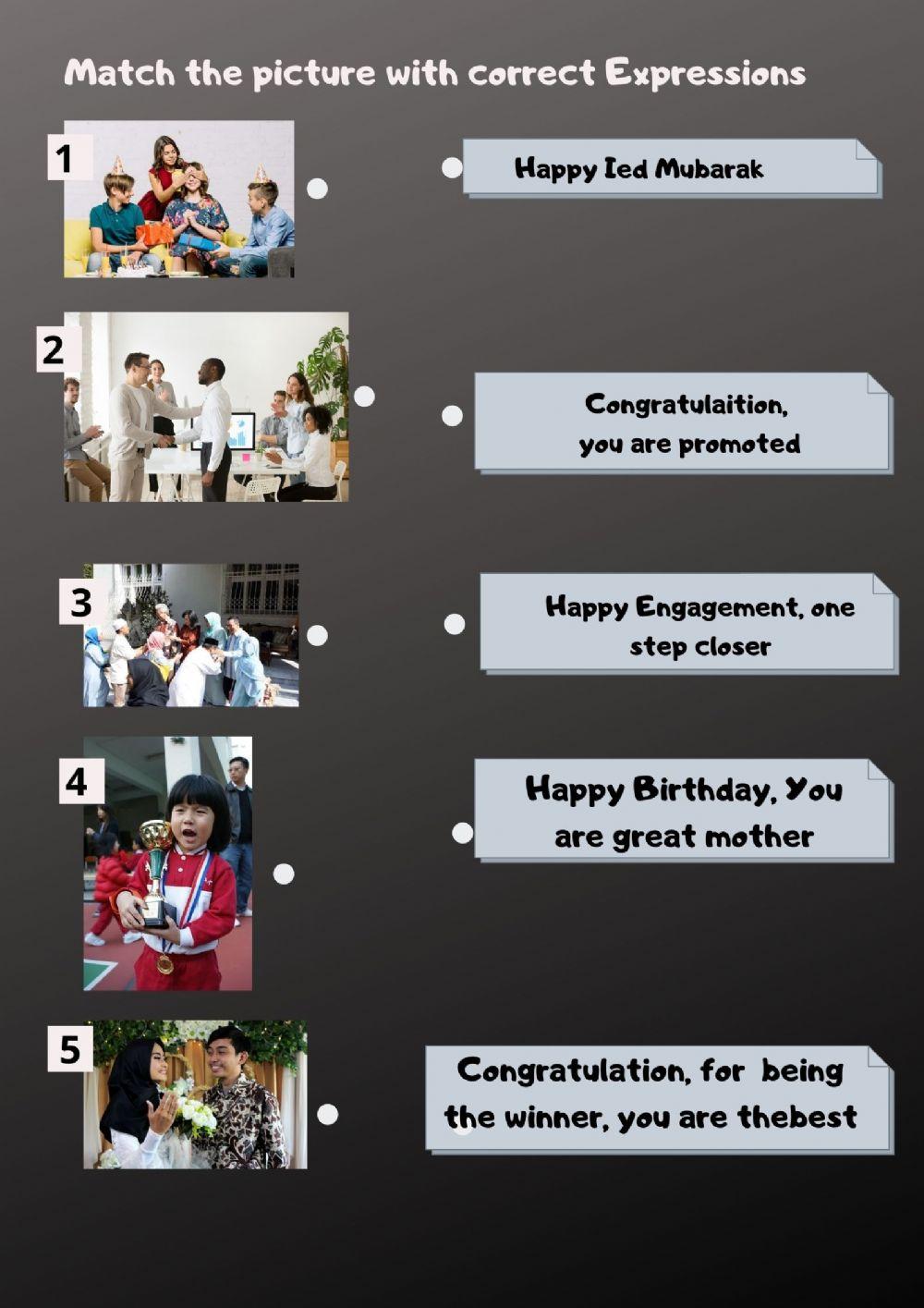 419450 | Expressions of congratulating | Evi setyaningsih