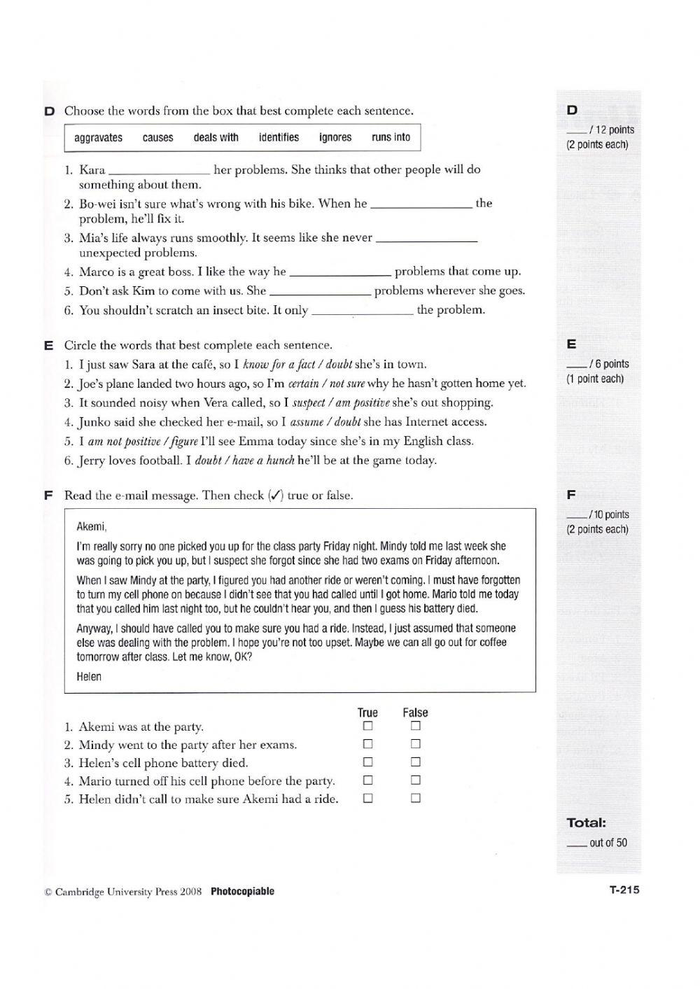6135963 | Passages 1 Unit 2 Quiz | JULIANA DO NASCIMENTO
