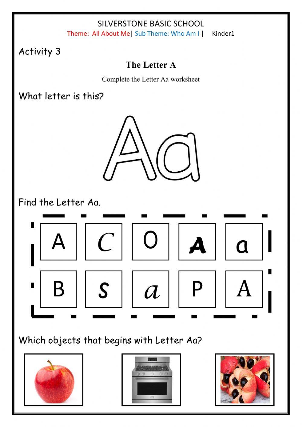 K1 Week 3 worksheet | Live Worksheets