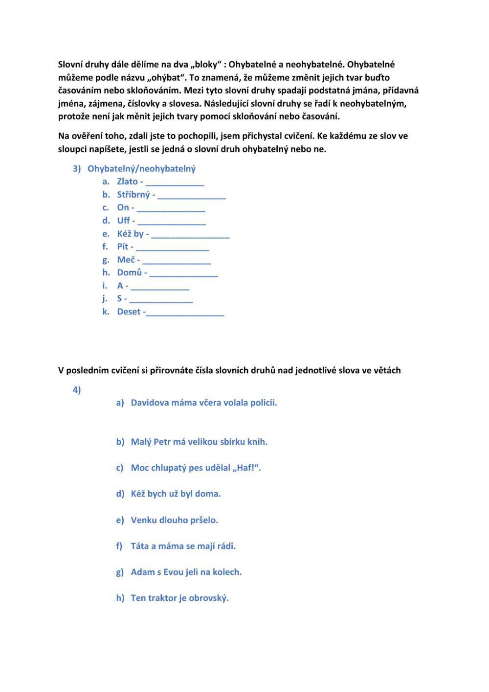 Korespondecni úkol 2 worksheet | Live Worksheets