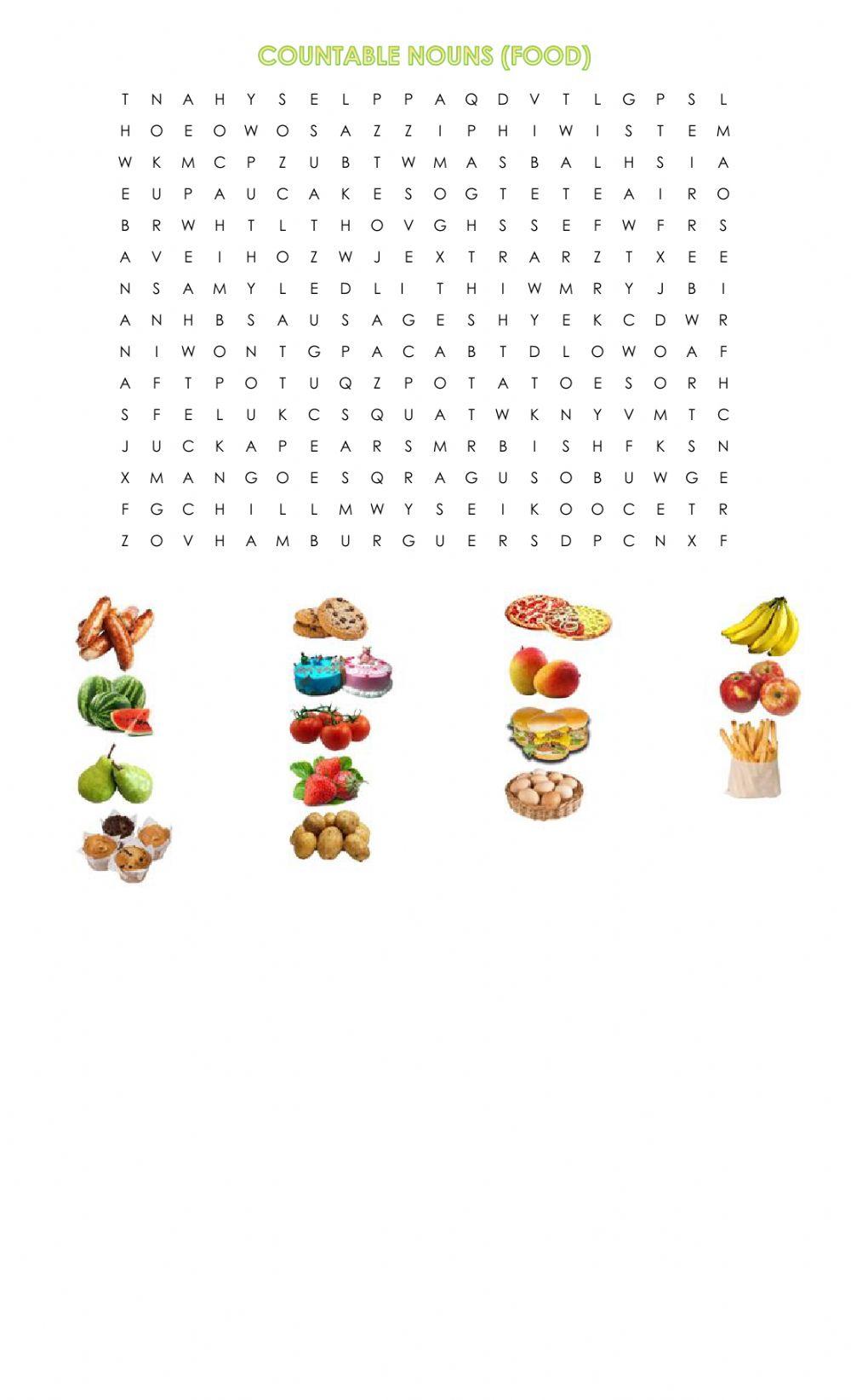 COUNTABLE NOUNS (Food) 1402 | StephanieCh | Live